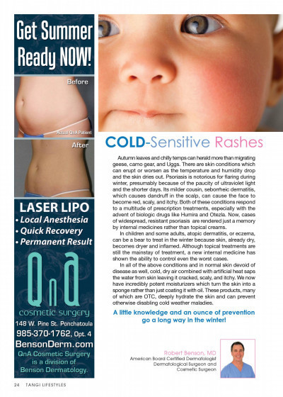 COLD-Sensitive Rashes | Benson Dermatology